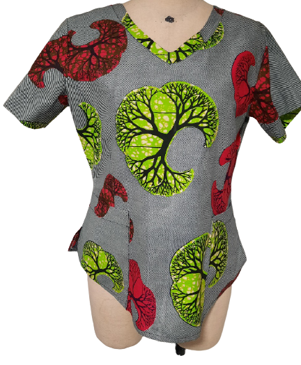 African Print Scrub Top – Gloci Fashion Design
