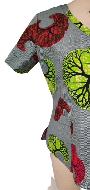 African Print Scrub Top – Gloci Fashion Design